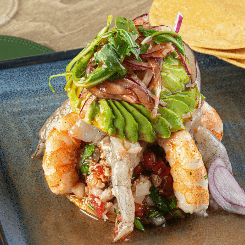 Tostada pacífico - Mariscos Viña del Mar
