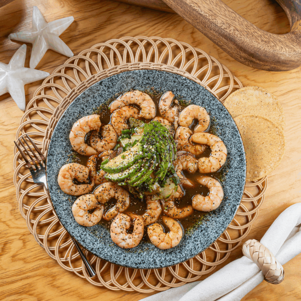 Botana de camarón al verde Grande - Mariscos Viña del Mar
