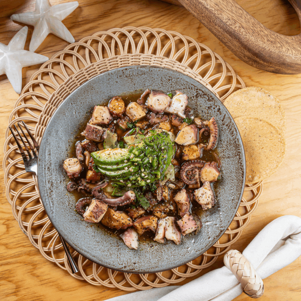 Botana de Pulpo al Verde Grande - Mariscos Viña del Mar