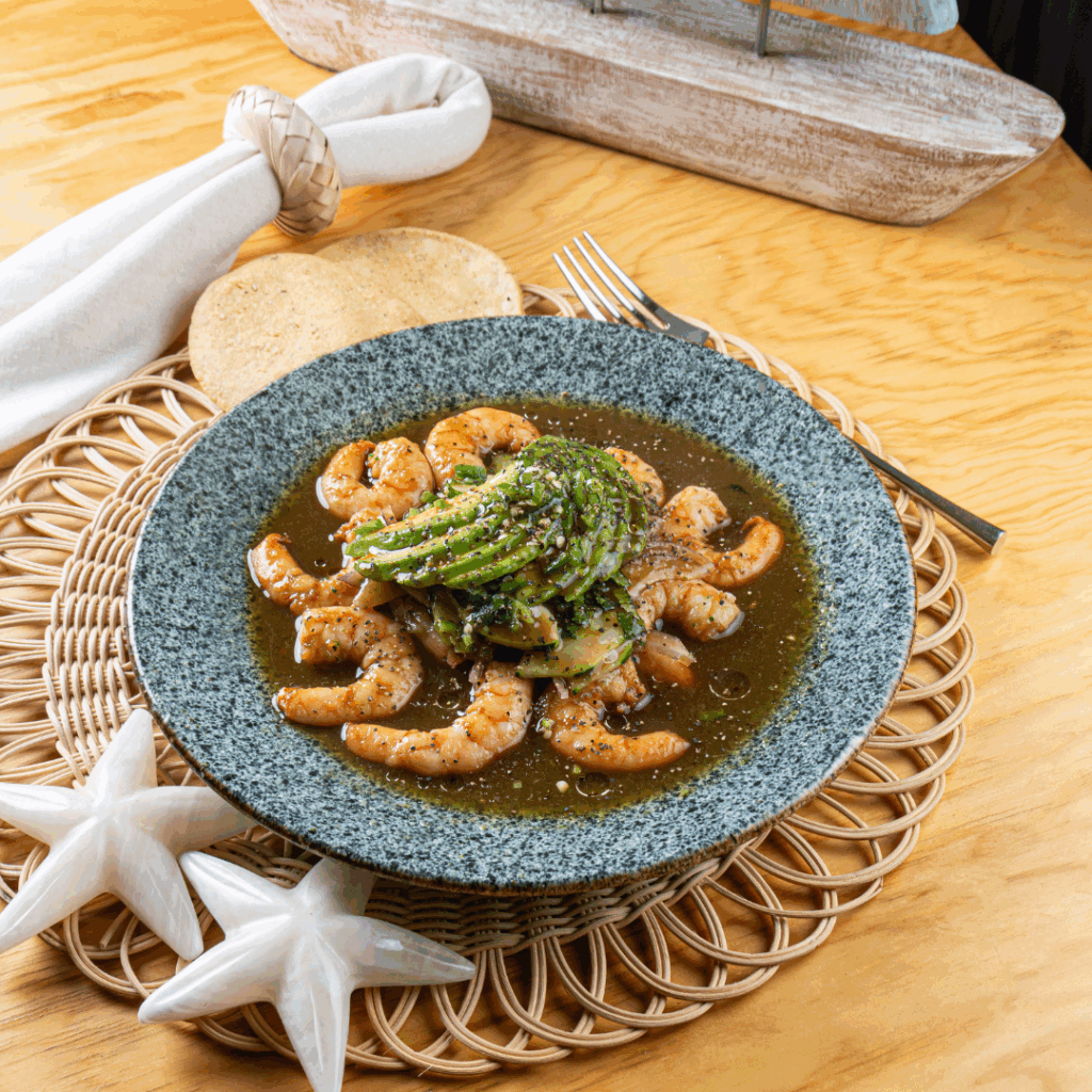 Botana de camarón al verde Mediana - Mariscos Viña del Mar